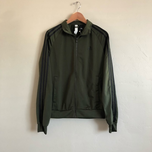 adidas | Jackets & Coats | New Adidas Olive Green Track Jacket | Poshmark